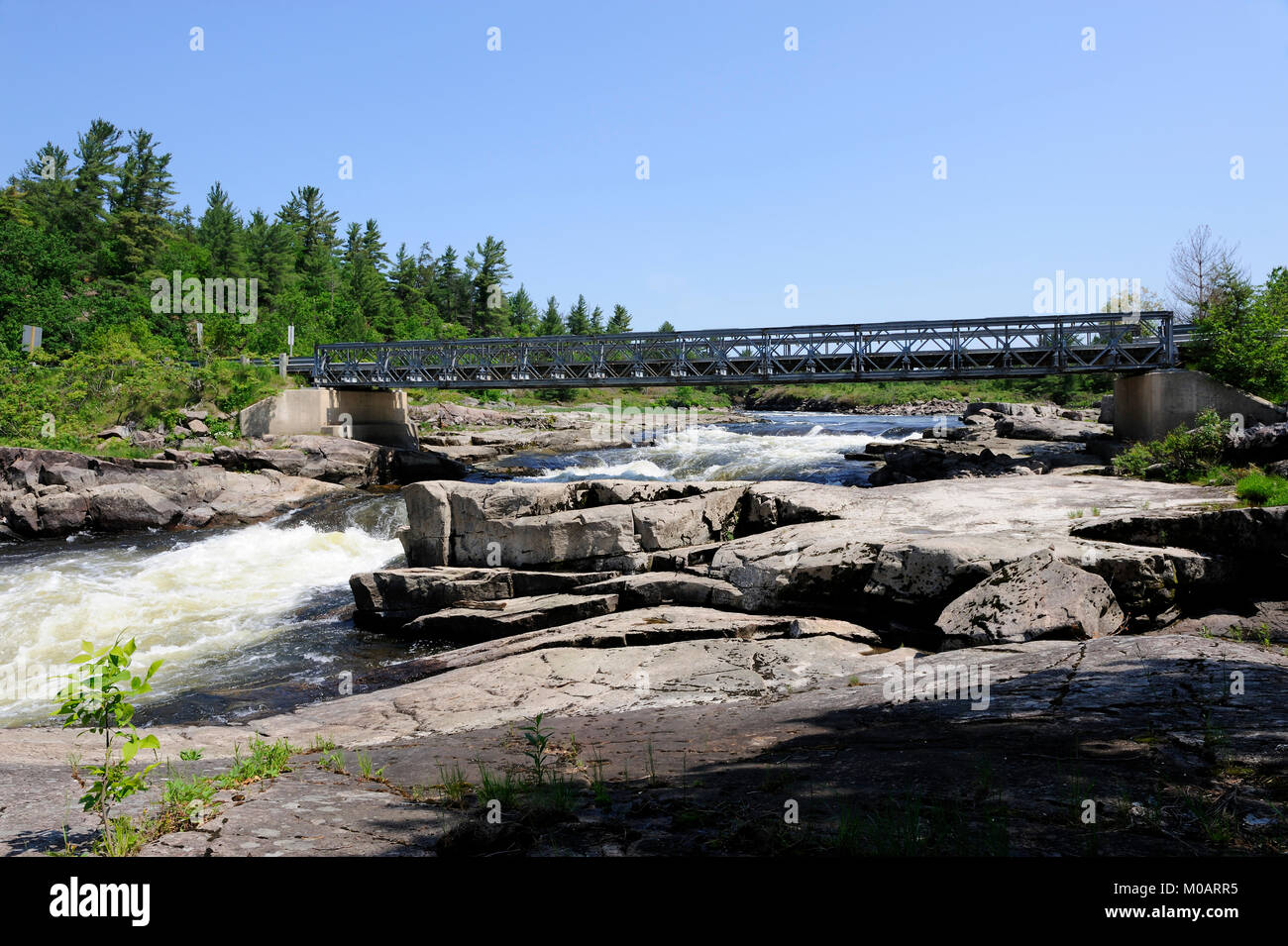 This Bailey Bridge is the only land link to the Dokis First Nation ...
