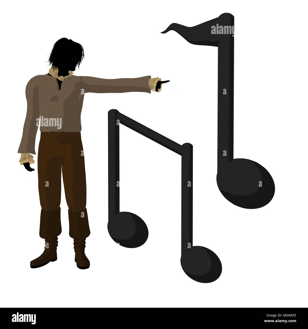 Ludwig van Beethoven musical notes on a white background Stock Photo ...