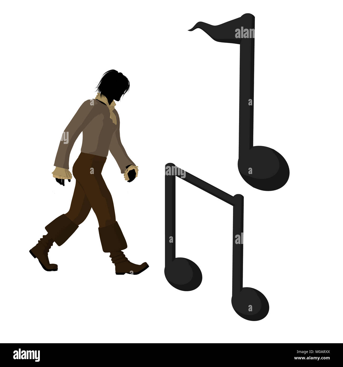 Ludwig van Beethoven musical notes on a white background Stock Photo ...