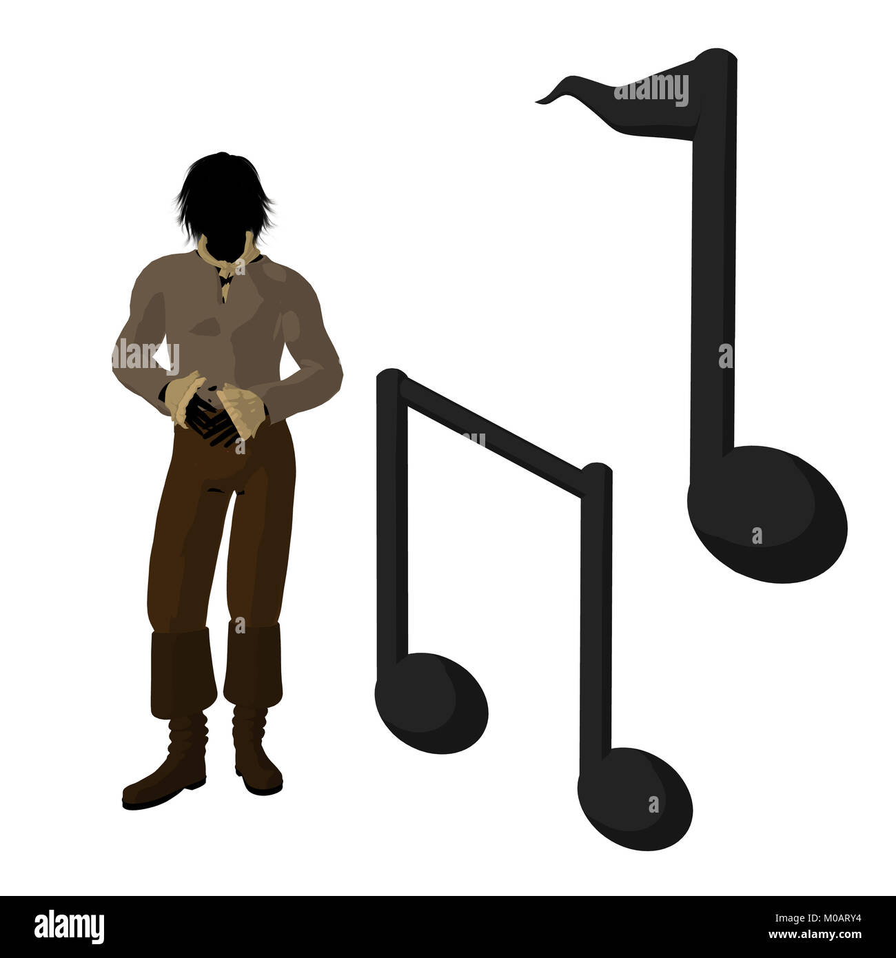 Ludwig van Beethoven musical notes on a white background Stock Photo ...