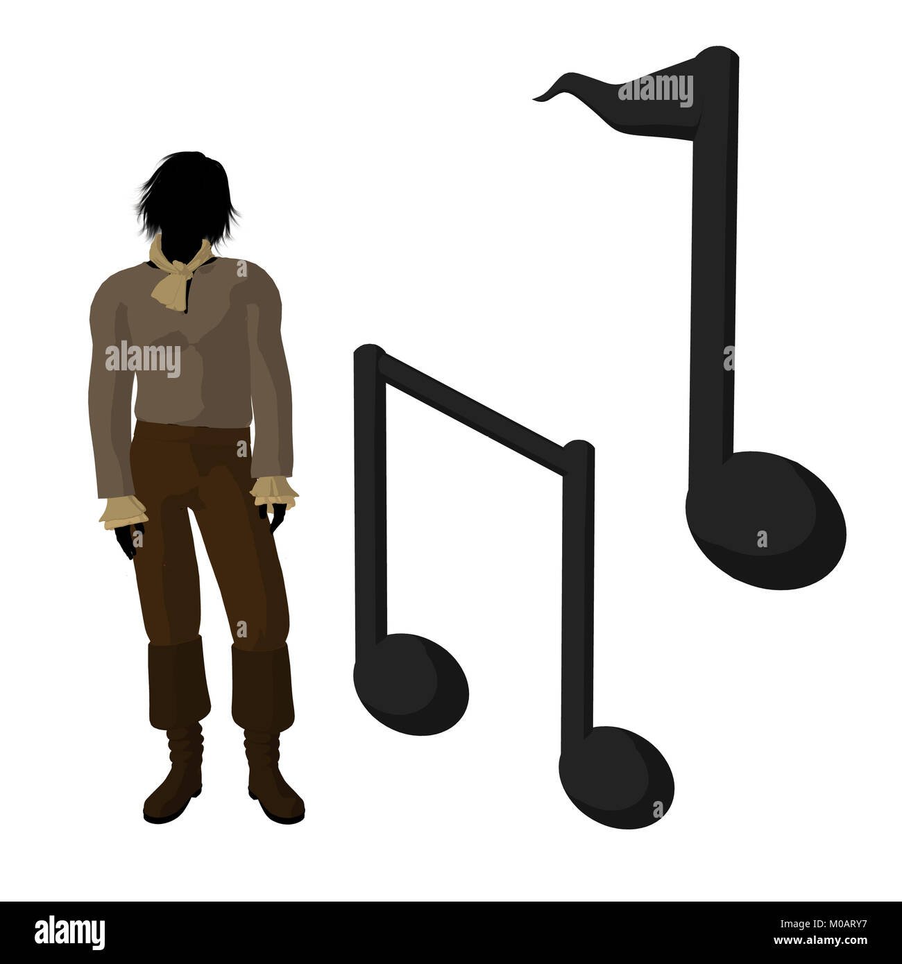 Ludwig van Beethoven musical notes on a white background Stock Photo ...