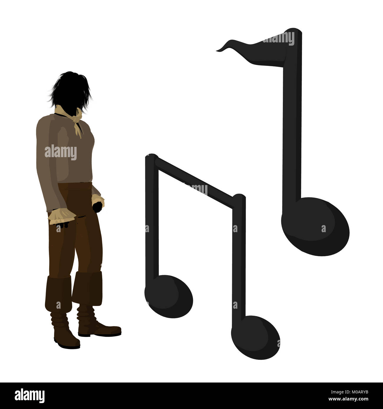 Ludwig van Beethoven musical notes on a white background Stock Photo ...