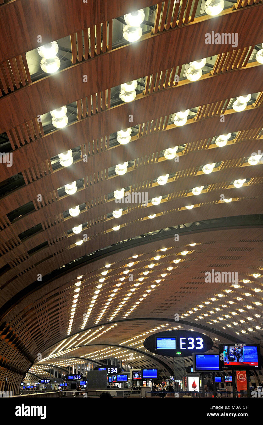 interior of terminal , Paris Charles-de-Gaulle international airport ...