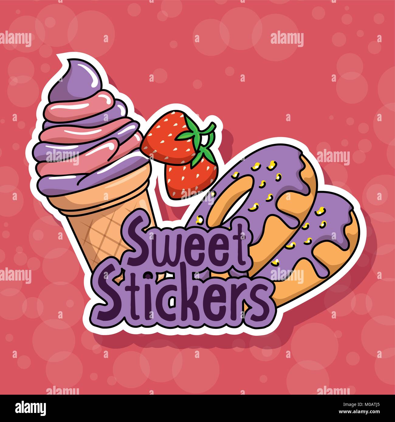sweet stickers pop art Stock Vector Image & Art - Alamy