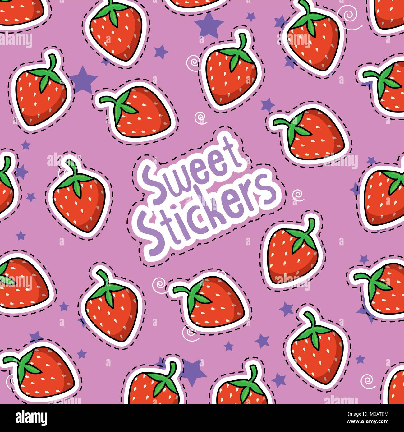 sweet stickers pop art Stock Vector Image & Art - Alamy
