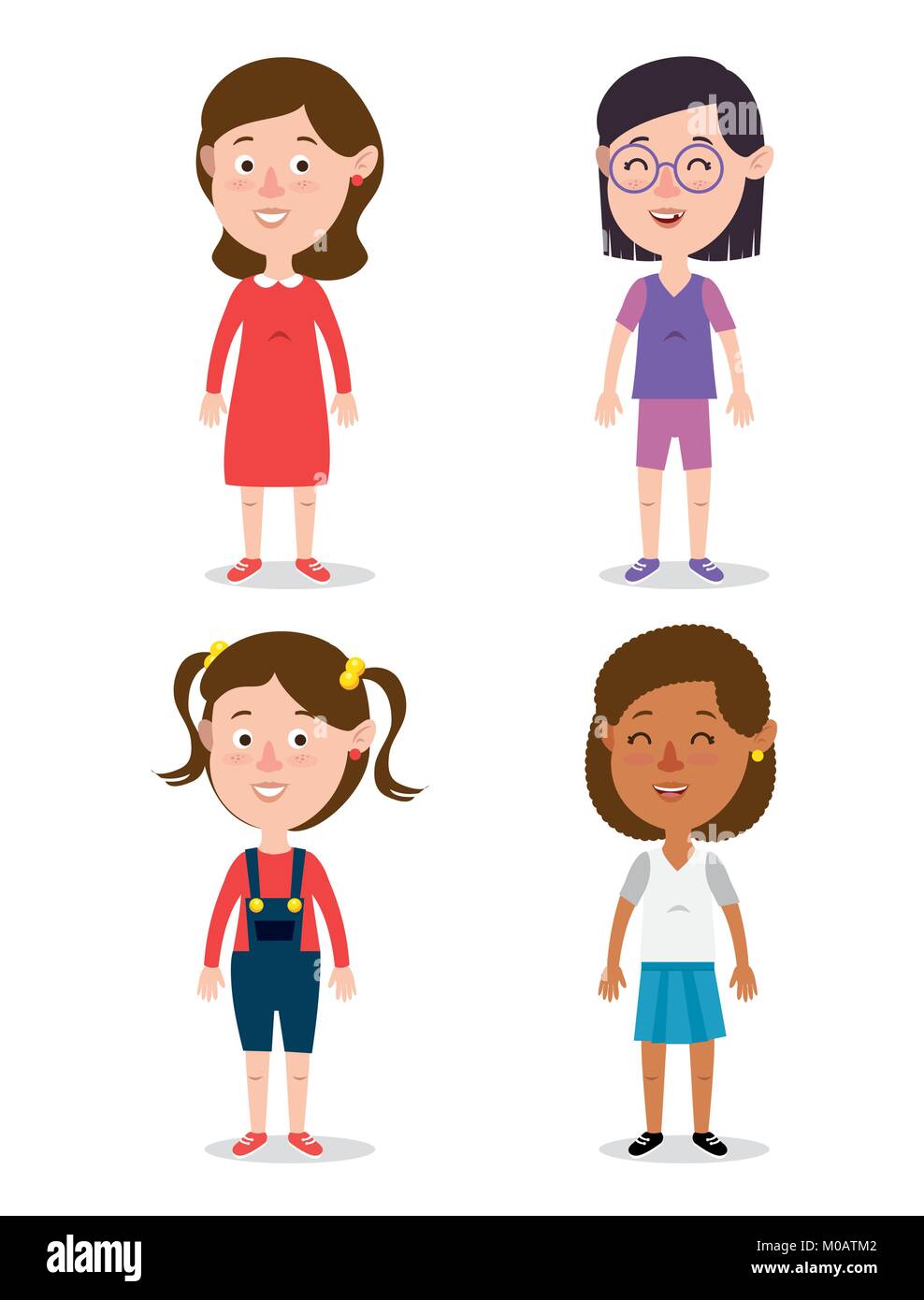 group of happy kids characters Stock Vector Image & Art - Alamy