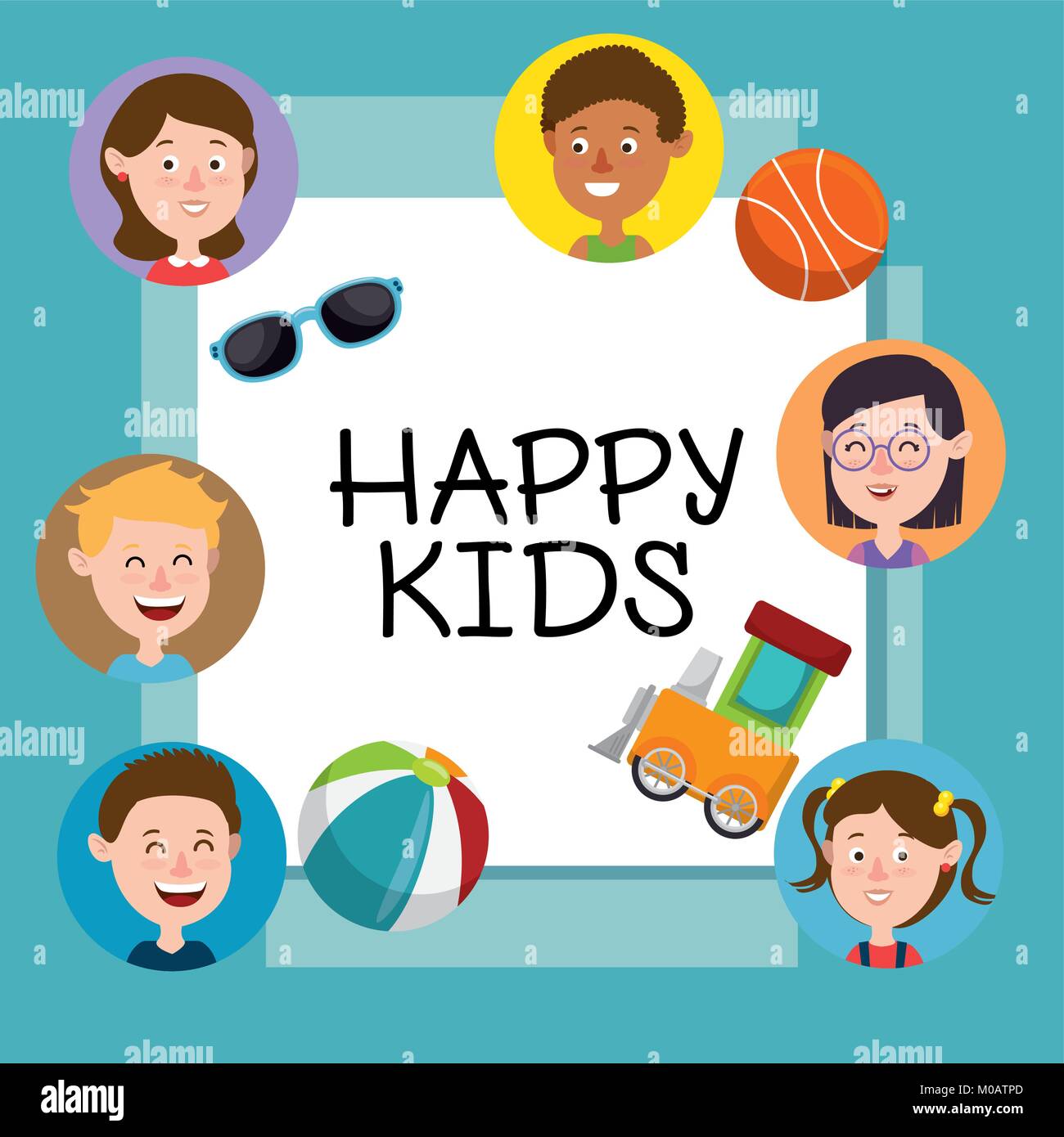 group of happy kids characters Stock Vector Image & Art - Alamy