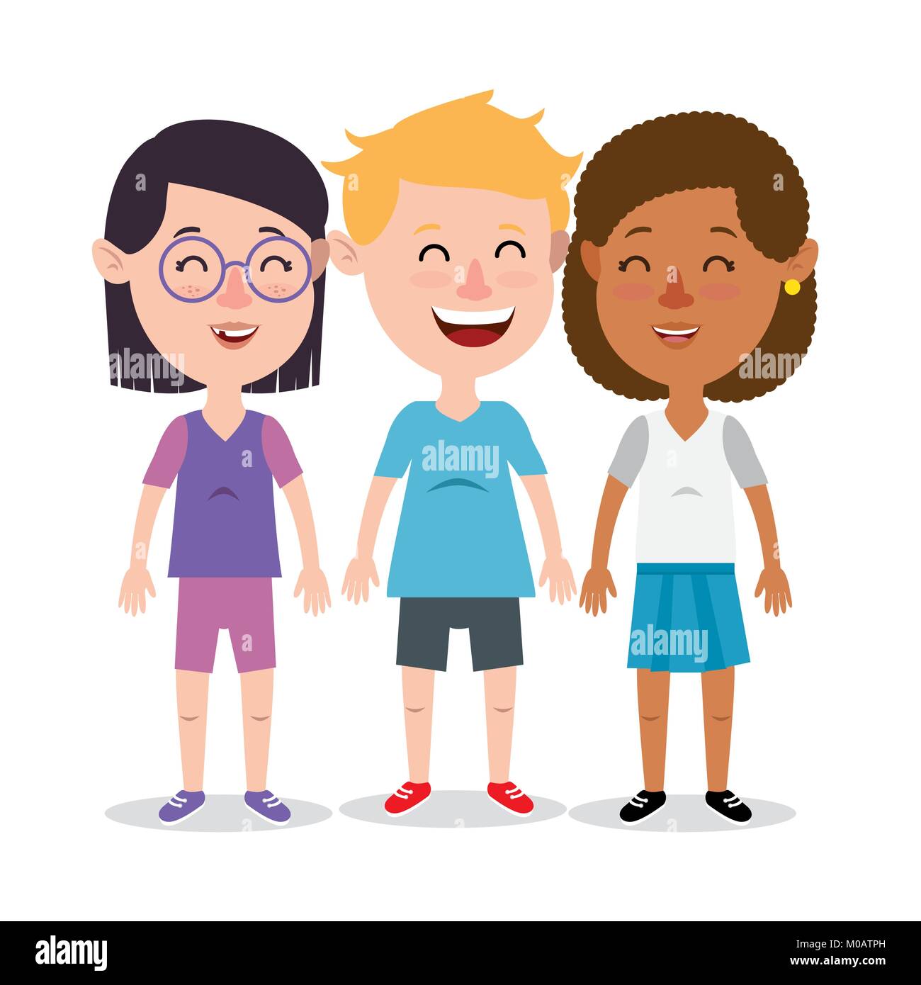 group of happy kids characters Stock Vector Image & Art - Alamy