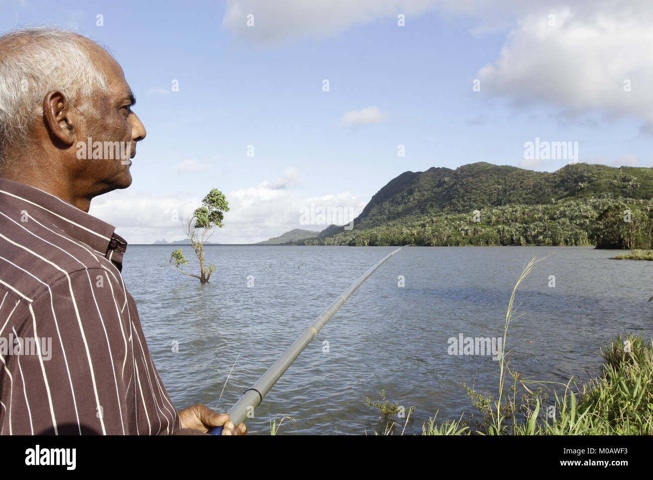 Mauritius' second largest reservoir Midlands Dam reservoir is next to ...