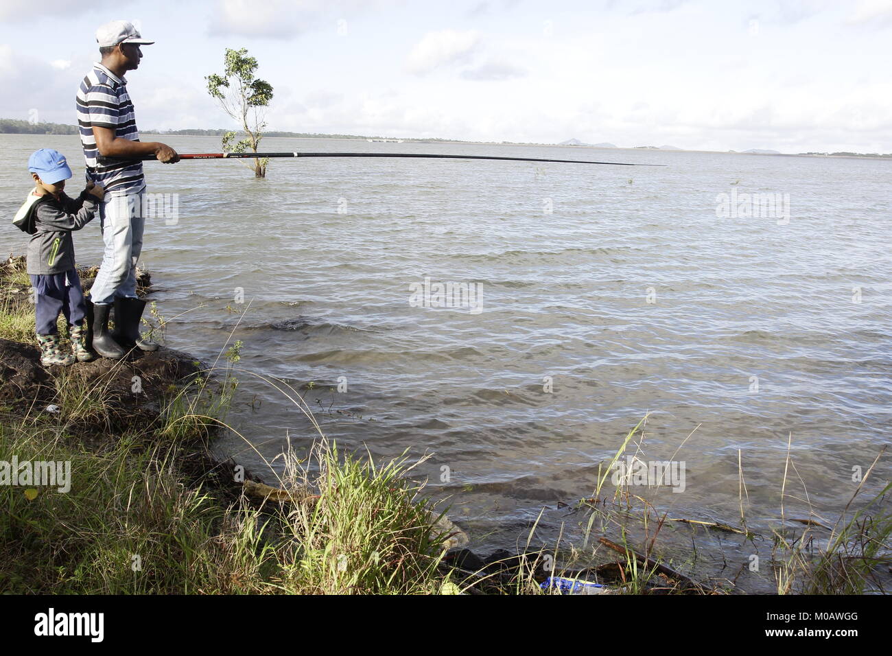 Mauritius' second largest reservoir Midlands Dam reservoir is next to ...