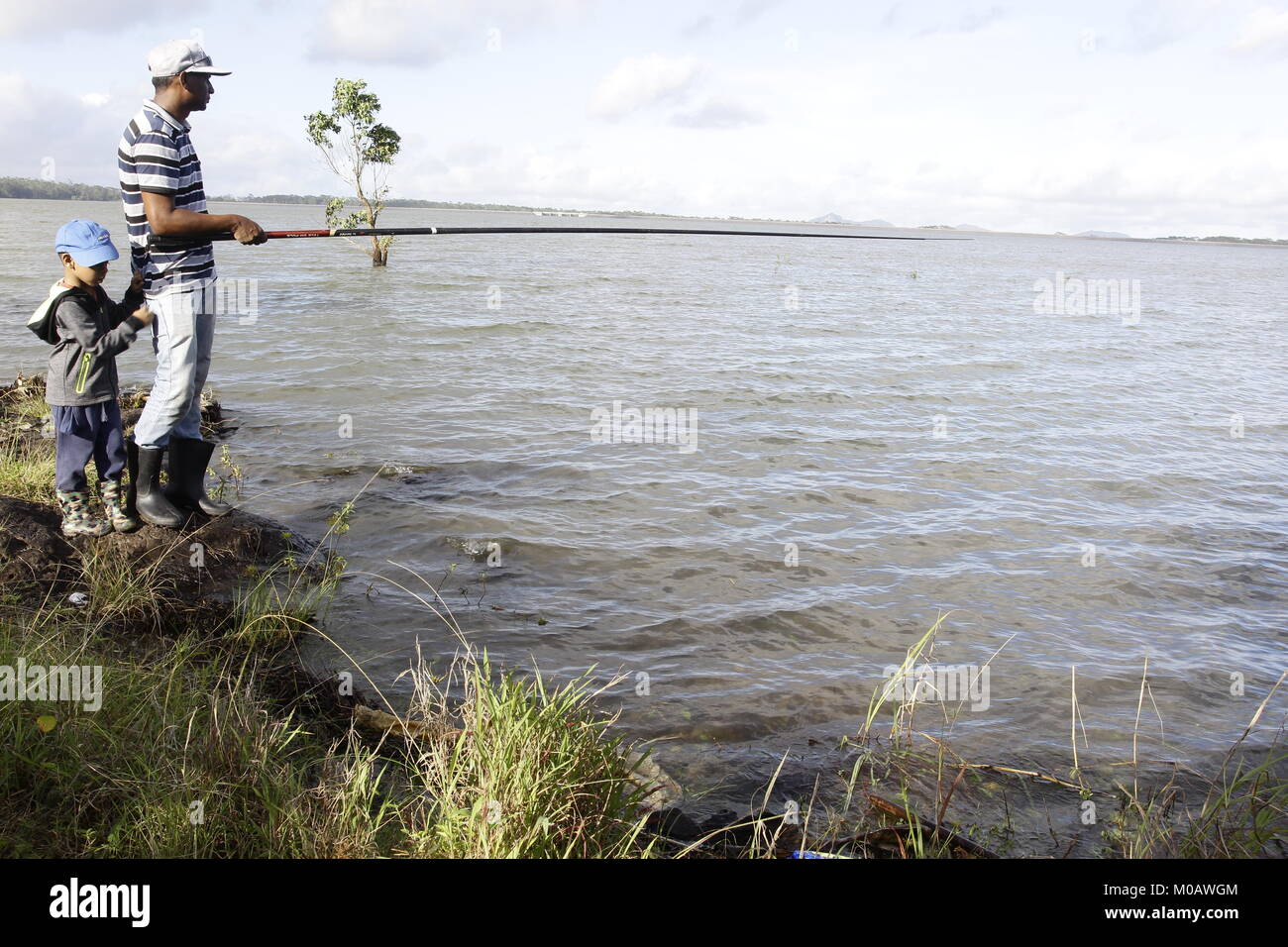 Mauritius' second largest reservoir Midlands Dam reservoir is next to ...