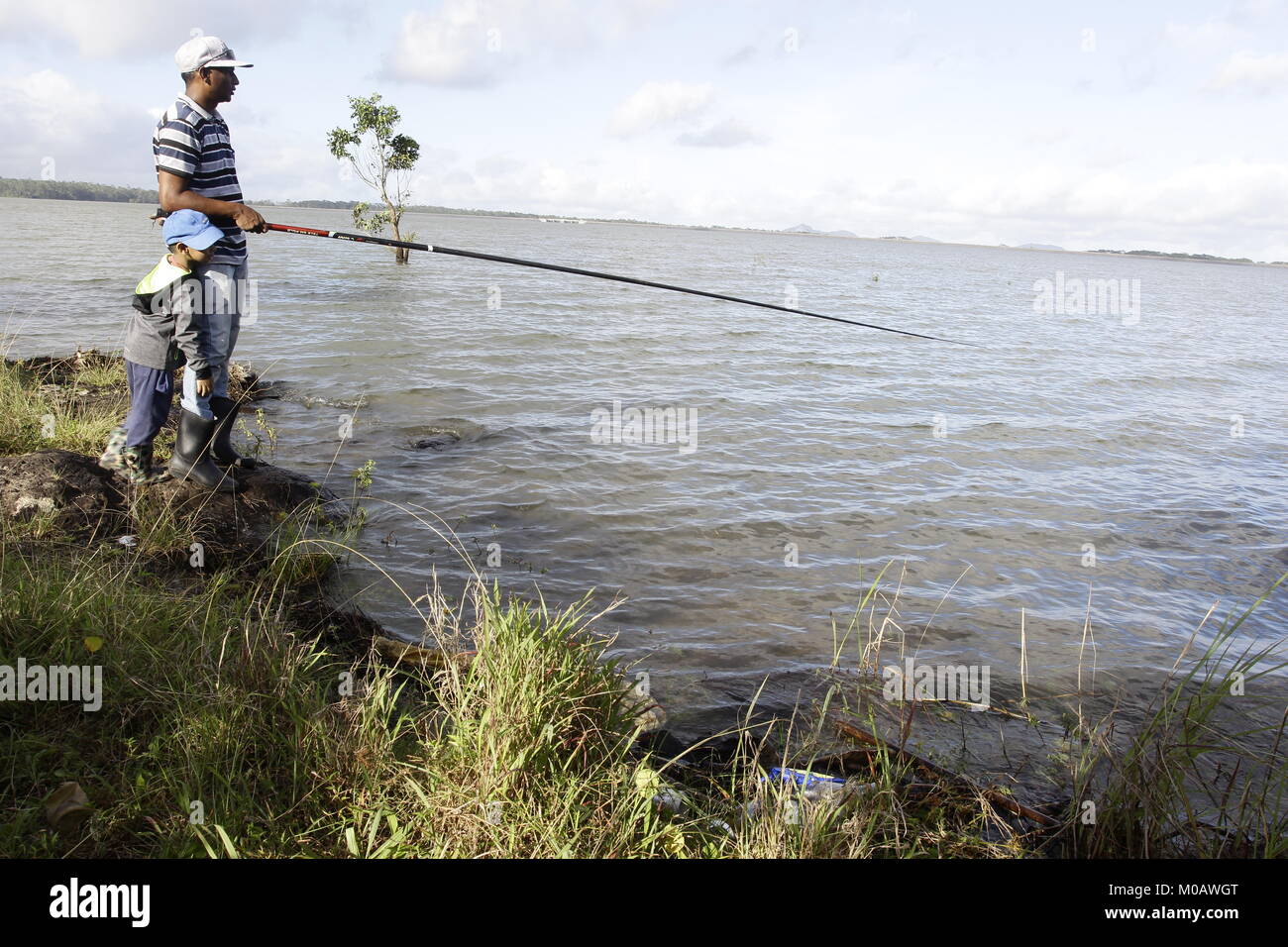 Mauritius' second largest reservoir Midlands Dam reservoir is next to ...