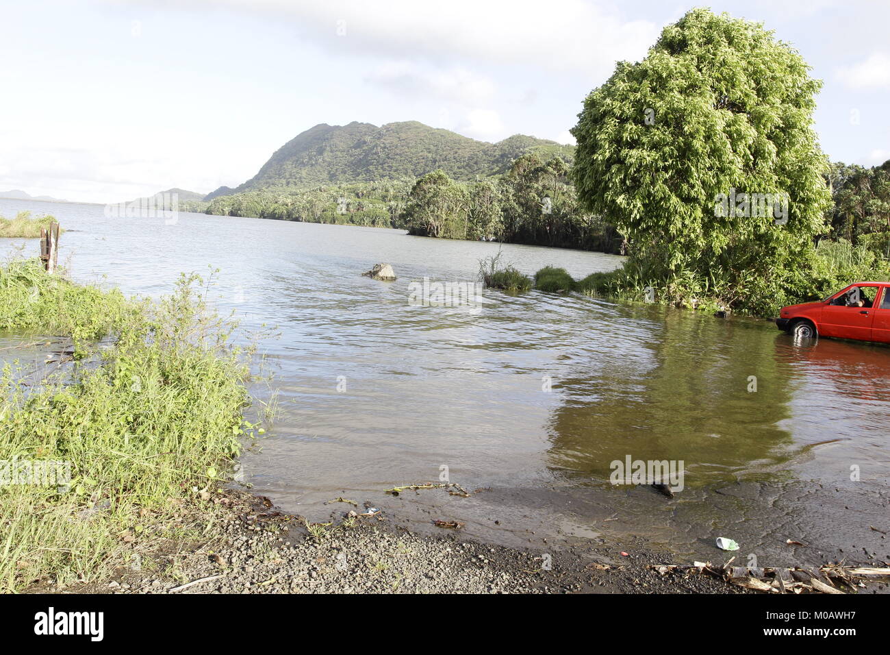 Mauritius' second largest reservoir Midlands Dam reservoir is next to ...