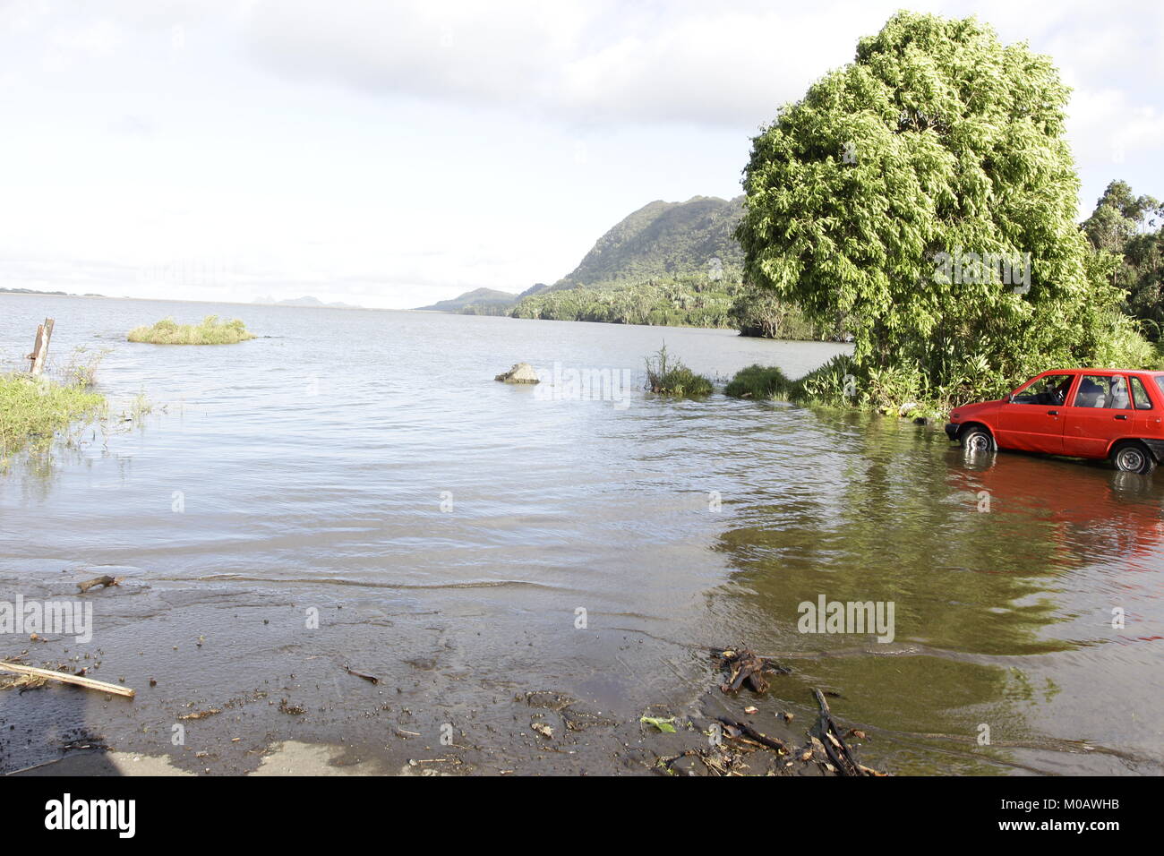 Mauritius' second largest reservoir Midlands Dam reservoir is next to ...