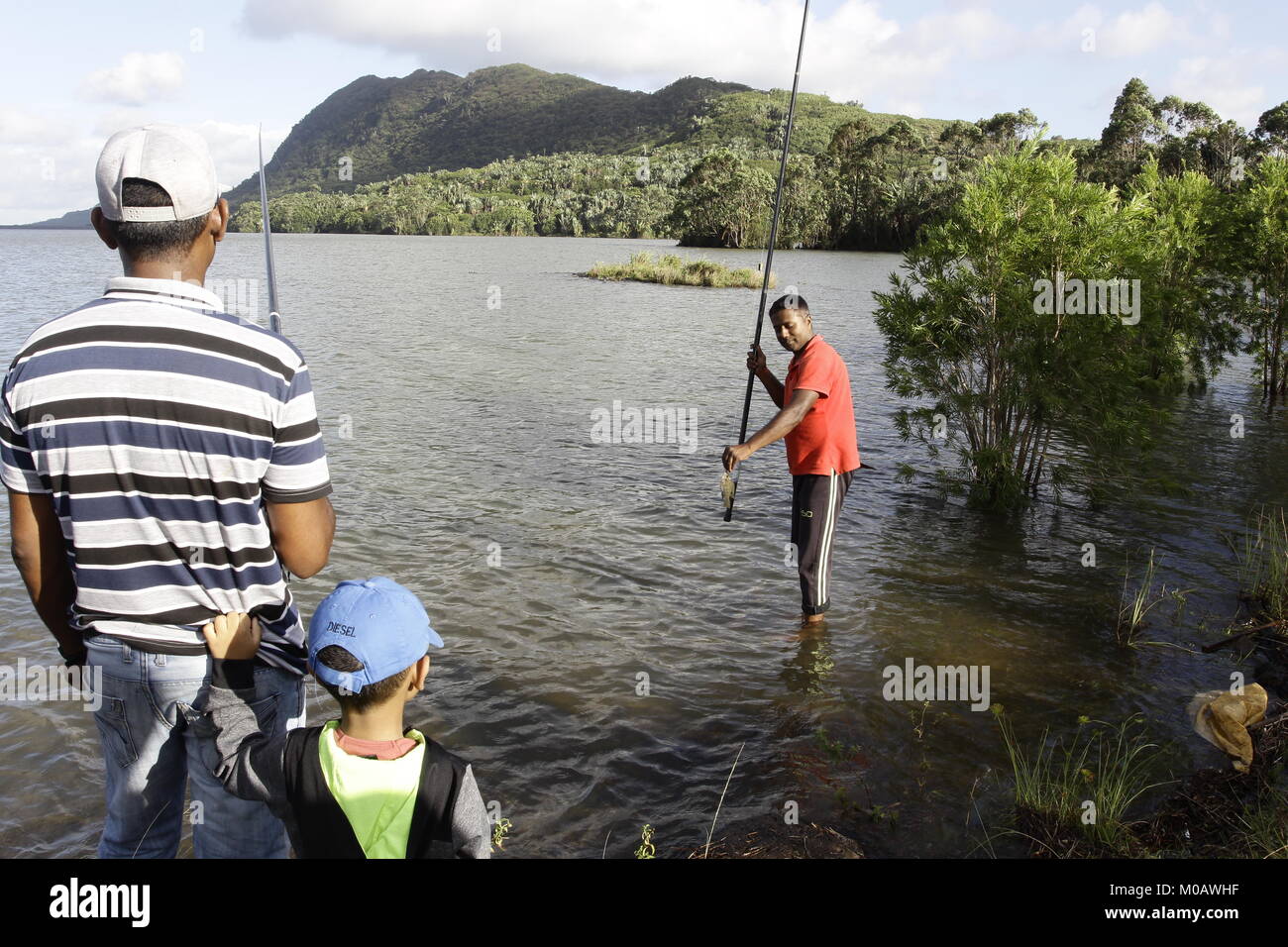 Mauritius' second largest reservoir Midlands Dam reservoir is next to ...
