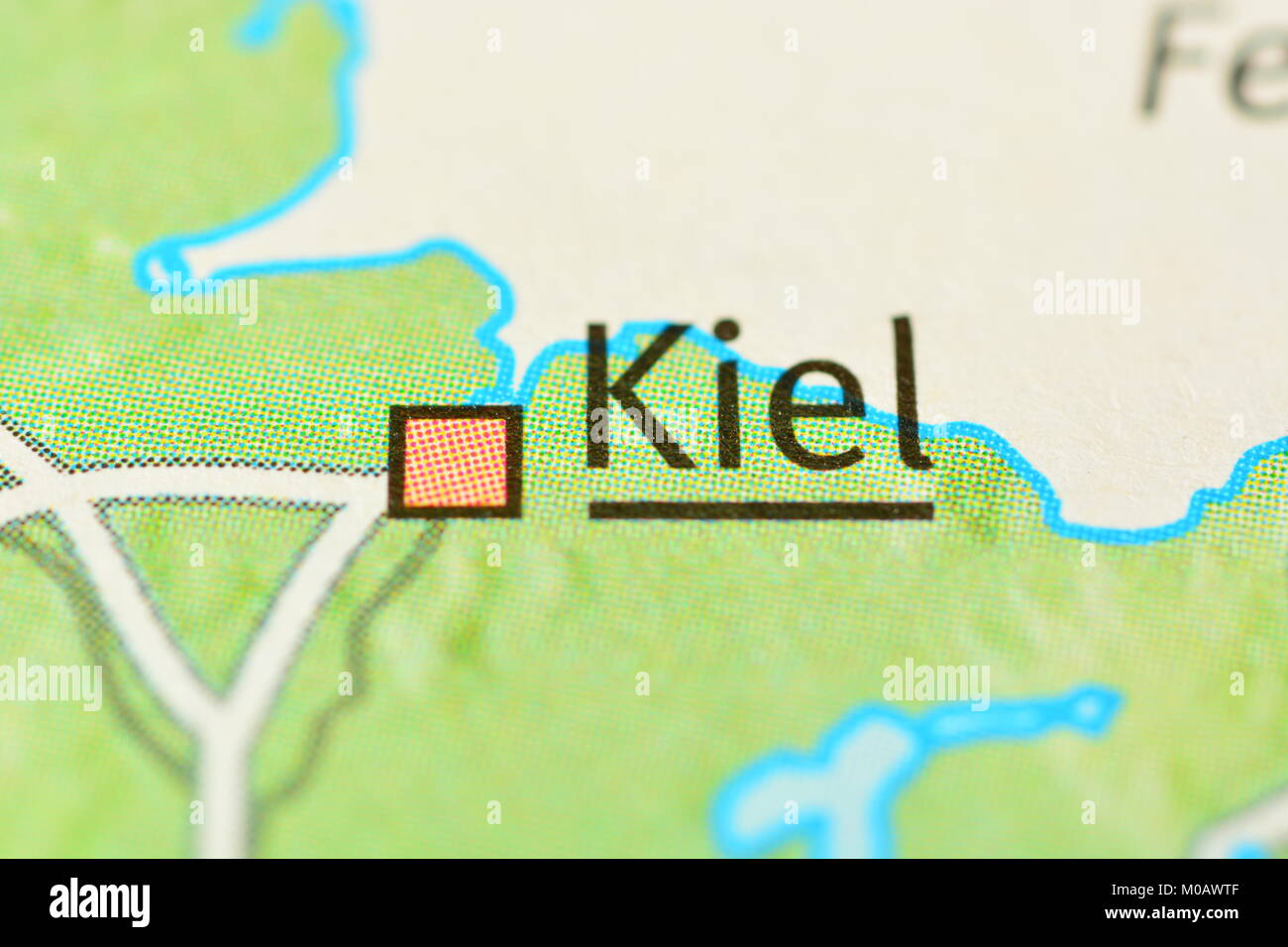 City name on the map Stock Photo - Alamy