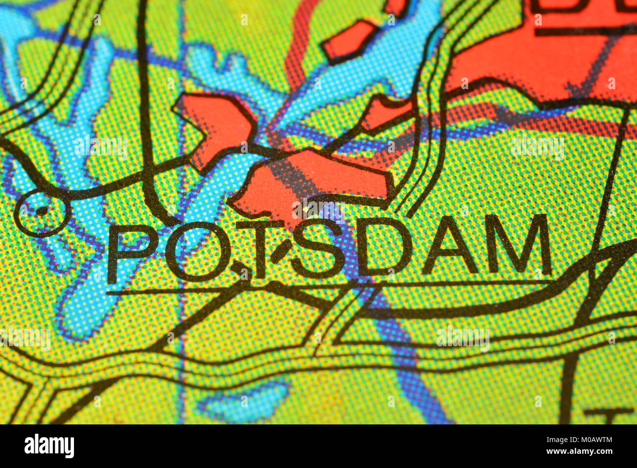 City name on the map Stock Photo - Alamy