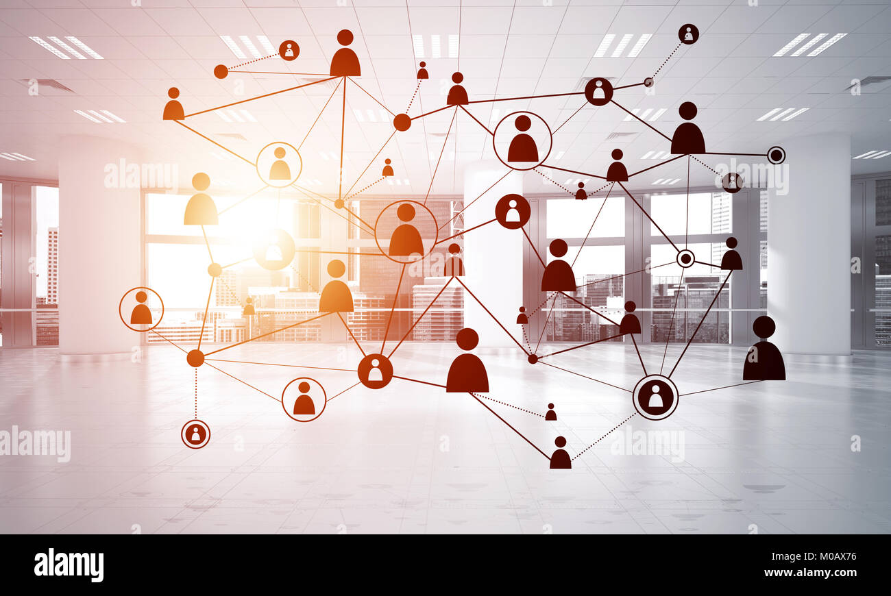 Networking and wireless connection as concept for effective modern ...