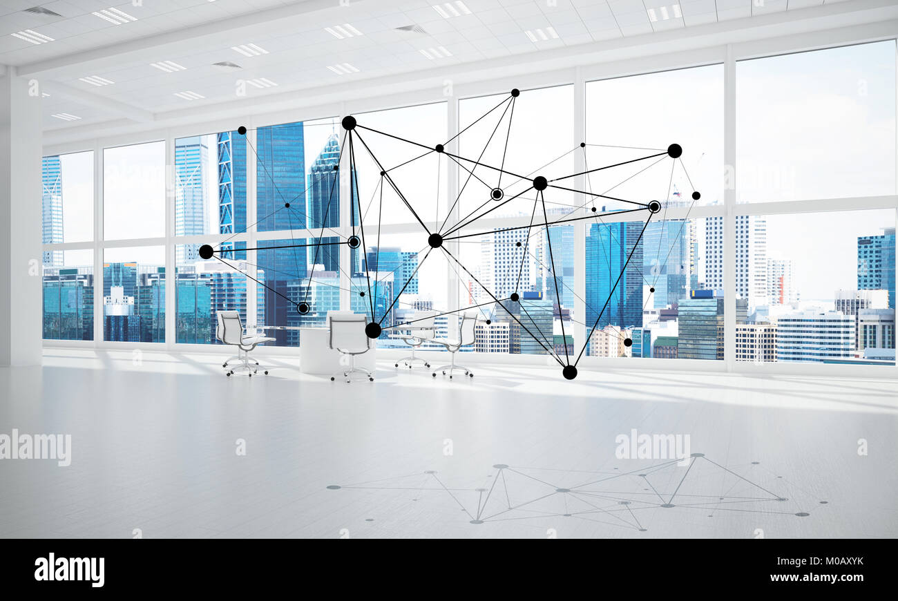 Networking and wireless connection as concept for effective modern ...