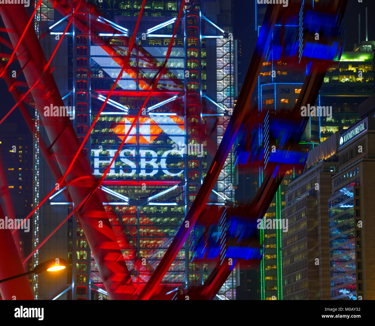 Hong Kong observation wheel, and the Hong Kong and Shanghai Bank, HSBC ...