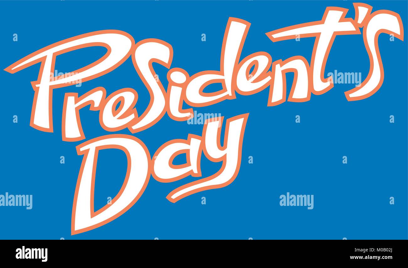 president day lettering vector illustration flat style Stock Vector ...