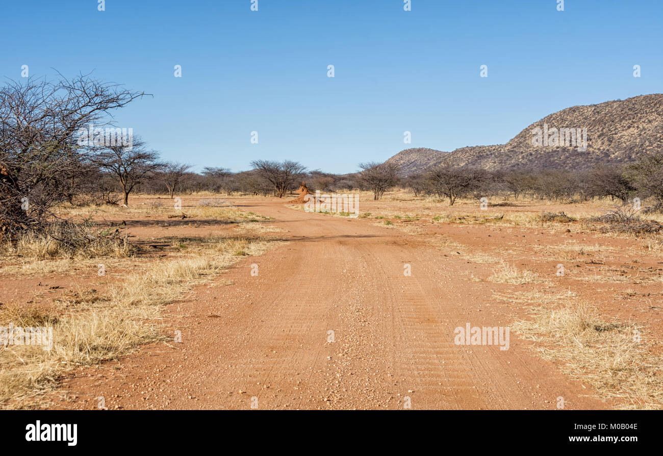 A wide open desert landscape in Namibia Stock Photo - Alamy