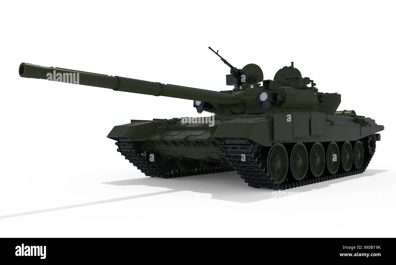 Panzer T-90 3D illustration isolated on white background Stock Photo ...