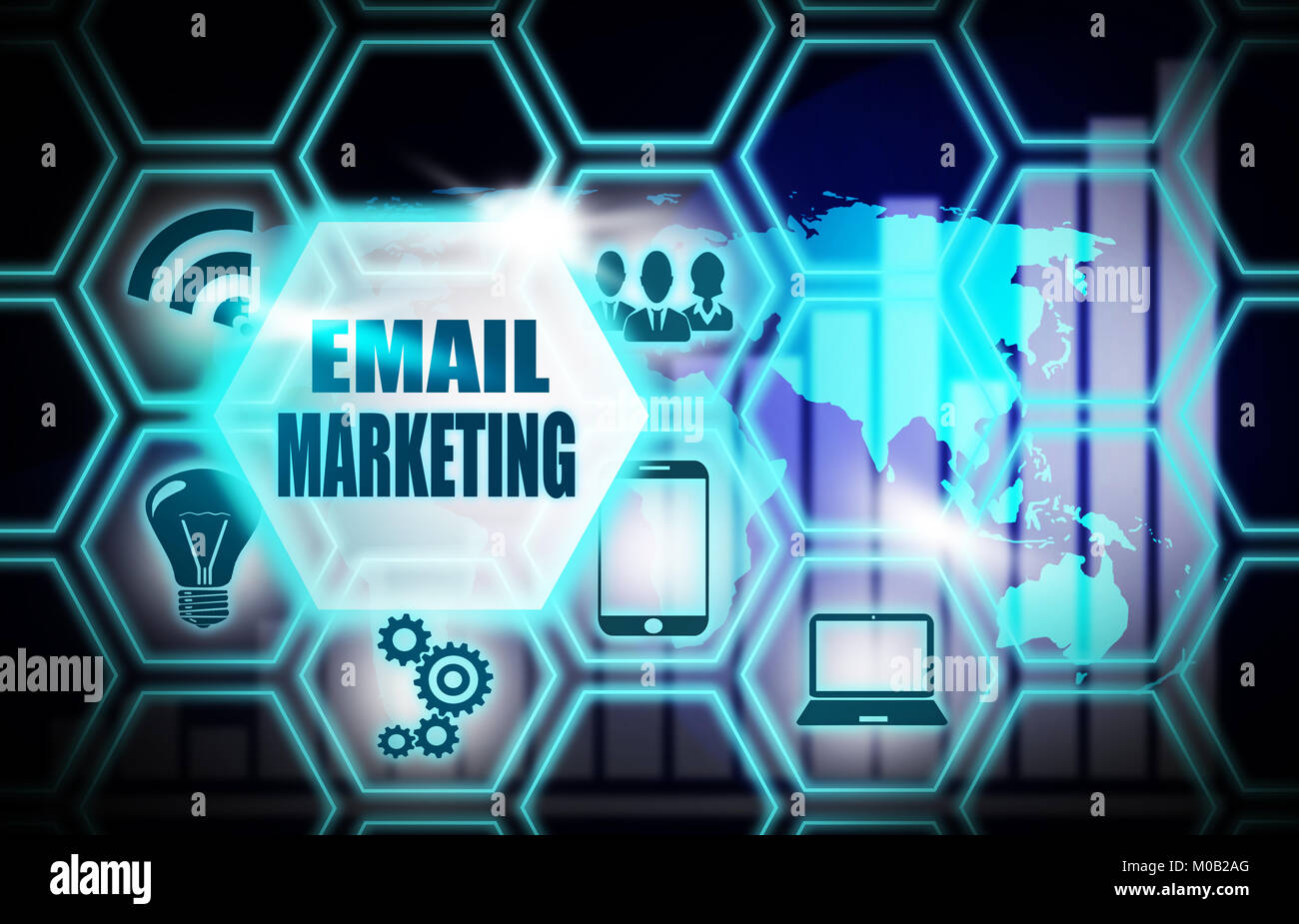 Email Marketing concept model Stock Photo - Alamy