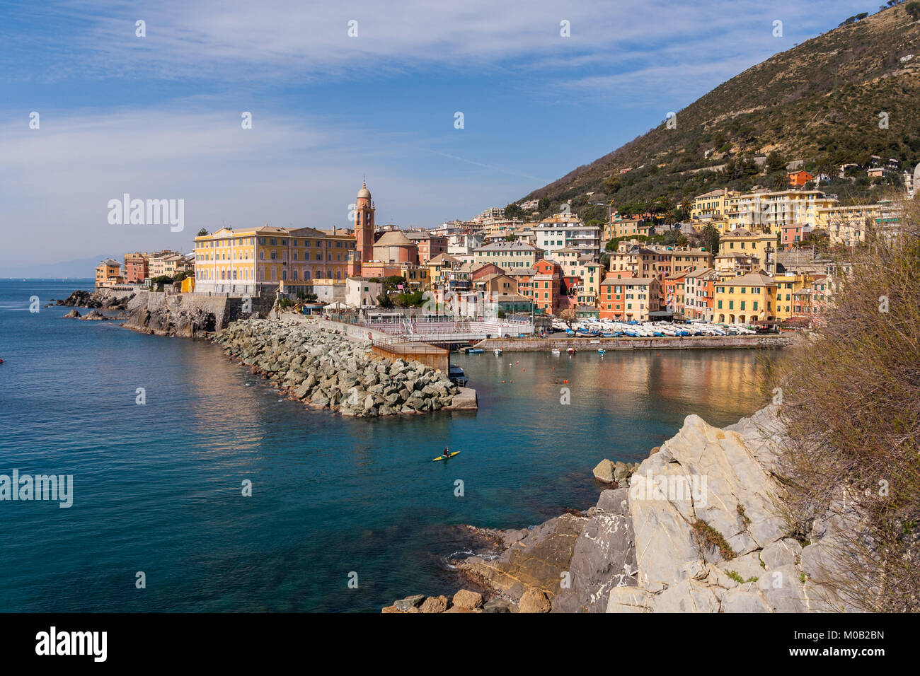 The center of Genova Nervi , Genoa , Ligurian Sea , Liguria , Italy ...