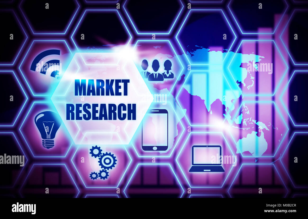 Market Research concept model Stock Photo - Alamy