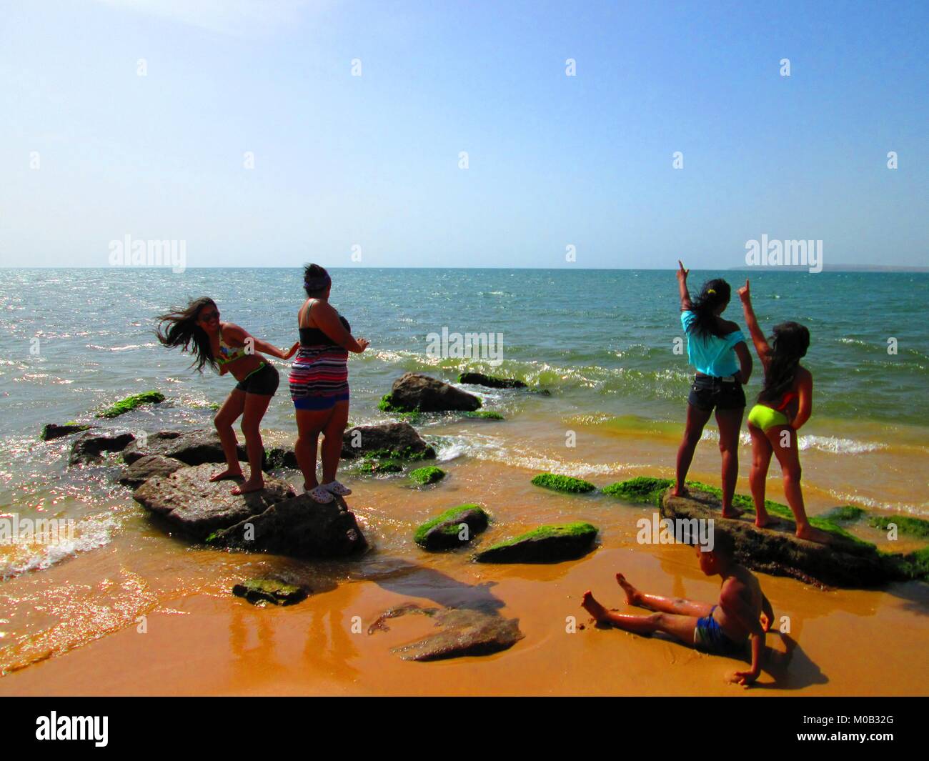Venezuela beach teenagers hi-res stock photography and images - Alamy