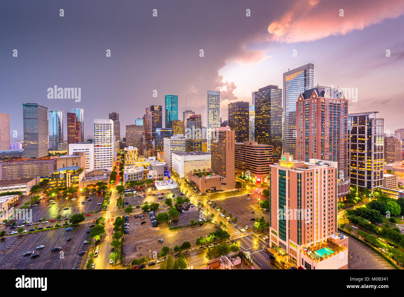 Aerial View Downtown Houston Texas High Resolution Stock Photography ...