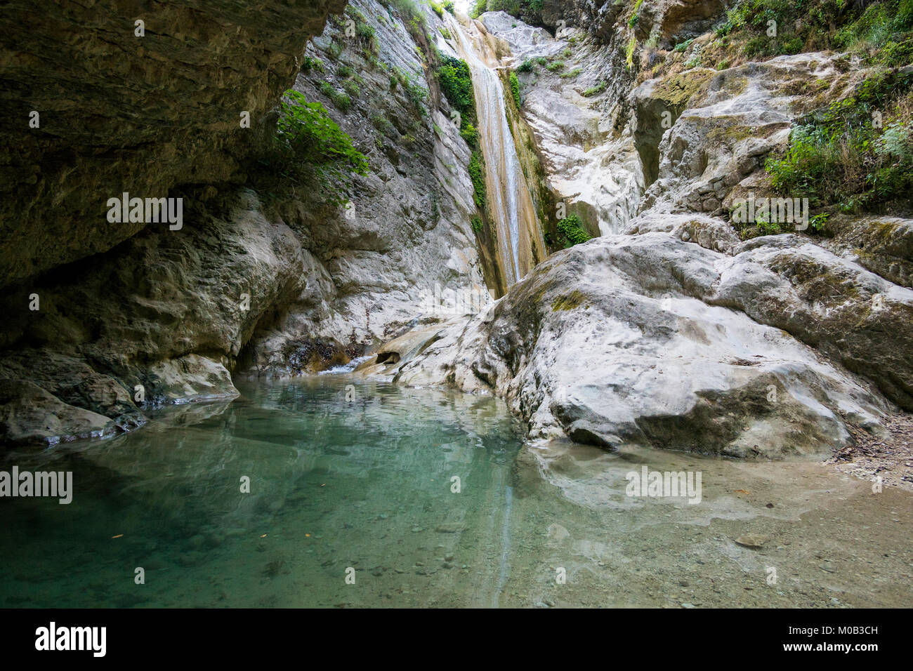 Nydri waterfall Dimosari on Lefkada island Stock Photo - Alamy