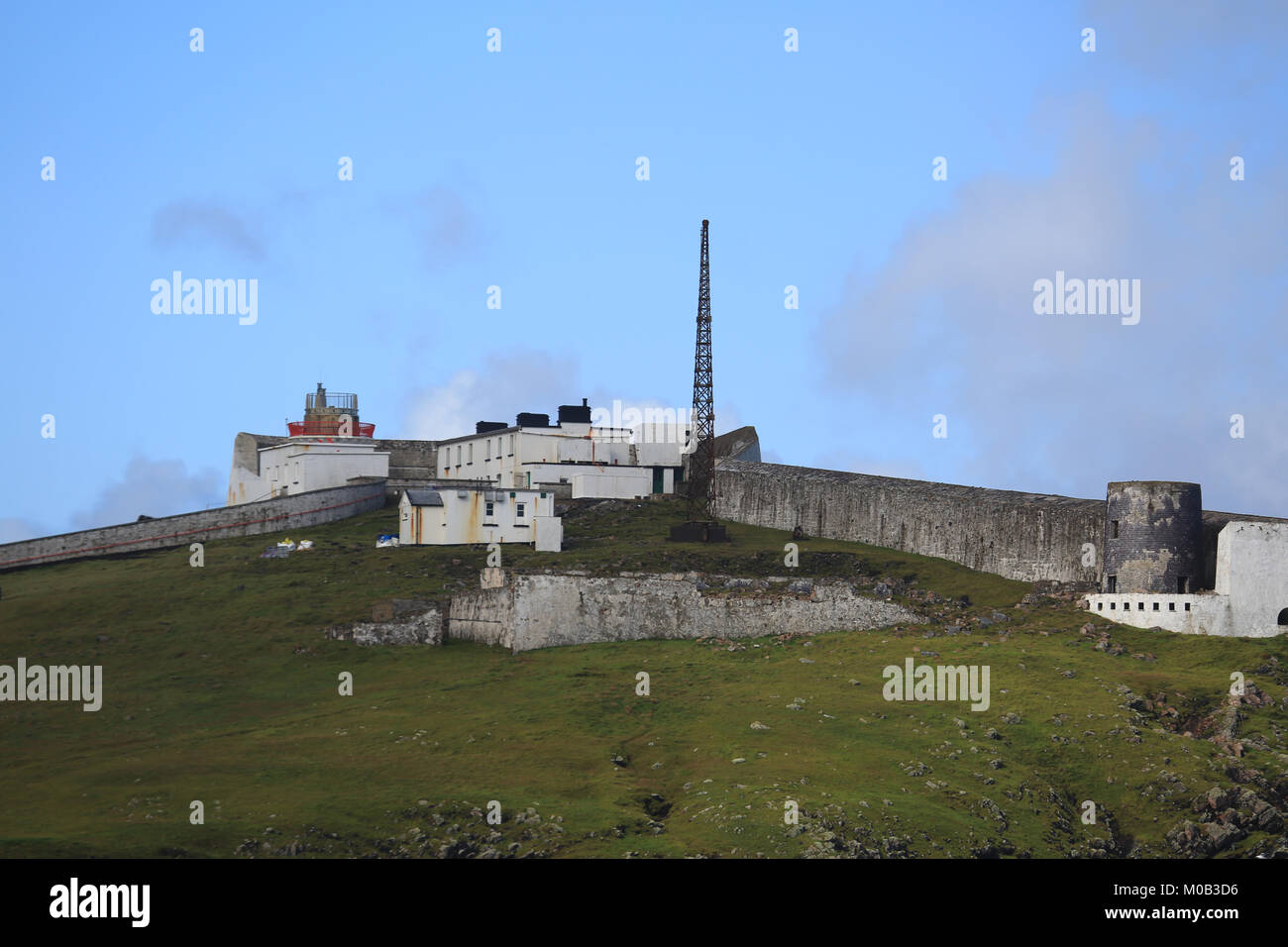 decommissioned off shore island lighthouse, wild atlantic way, county ...