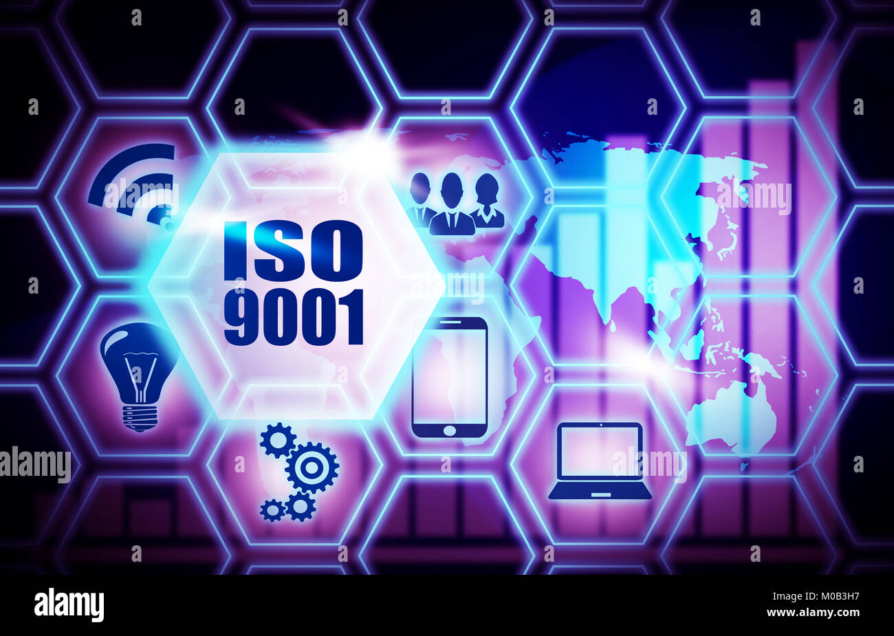 Iso 9001 concept business hi-res stock photography and images - Alamy