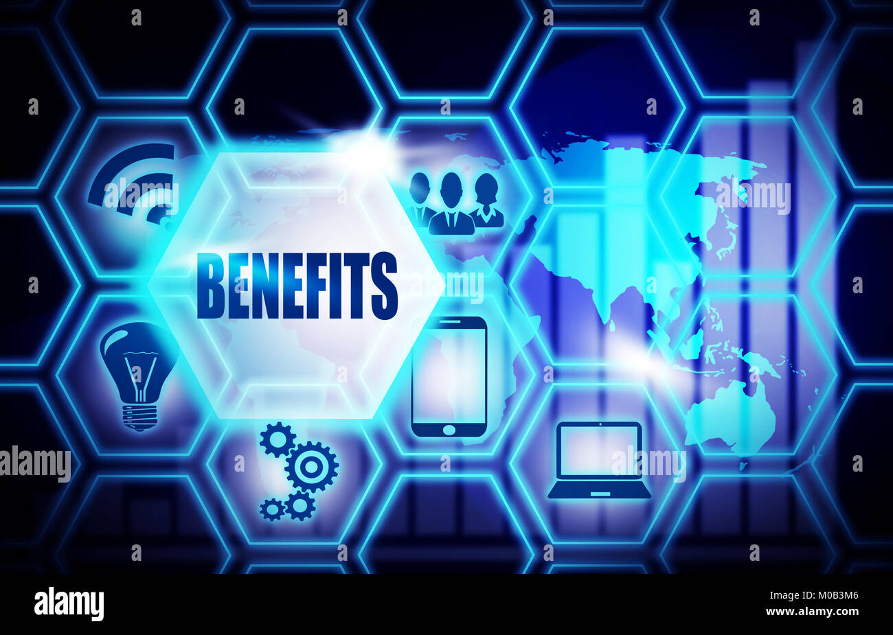 Benefits concept illustration Stock Photo - Alamy