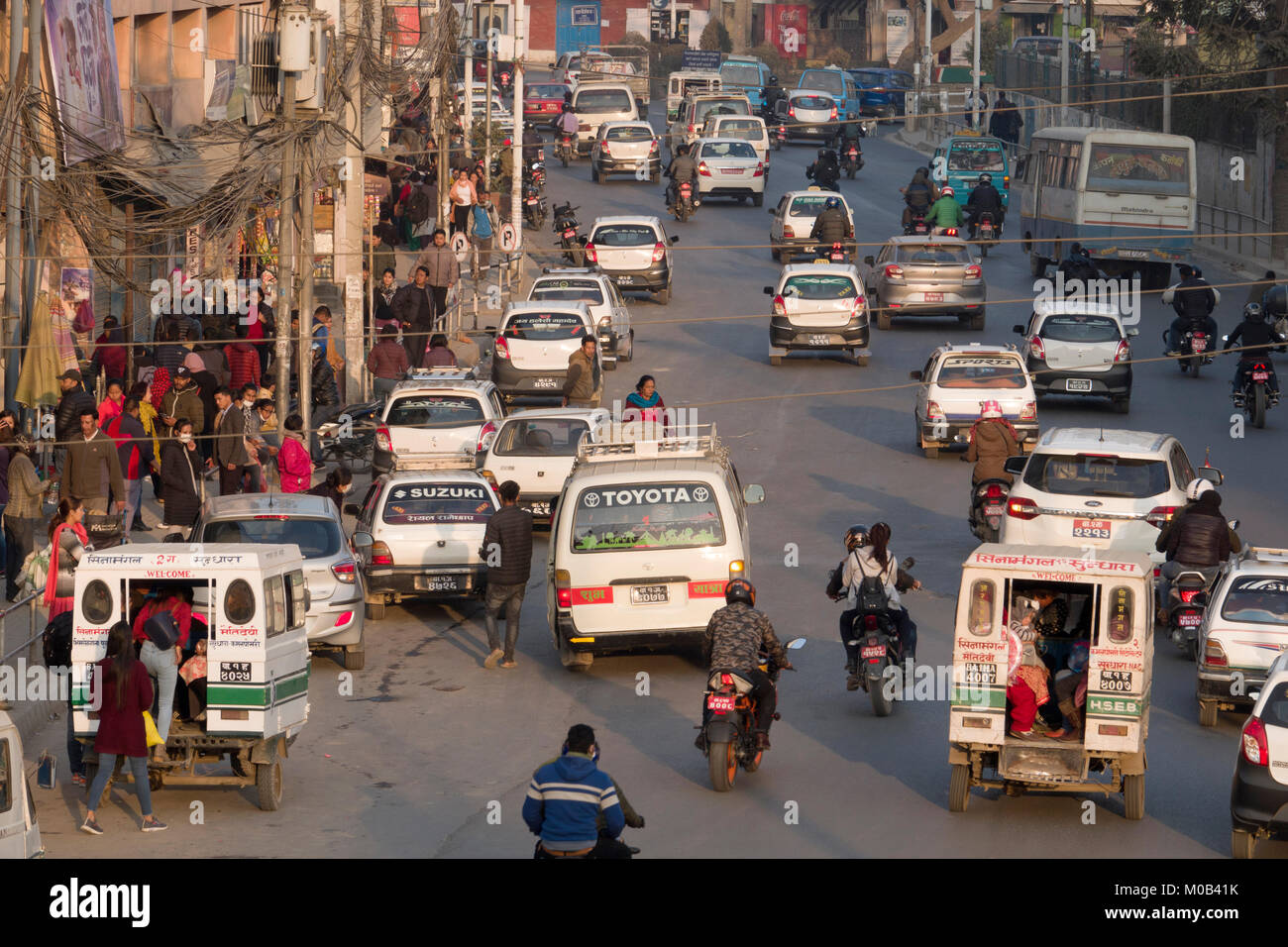 Kathmandu traffic hi-res stock photography and images - Alamy