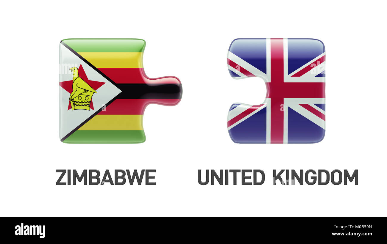 Zimbabwe United Kingdom High Resolution Puzzle Concept Stock Photo - Alamy