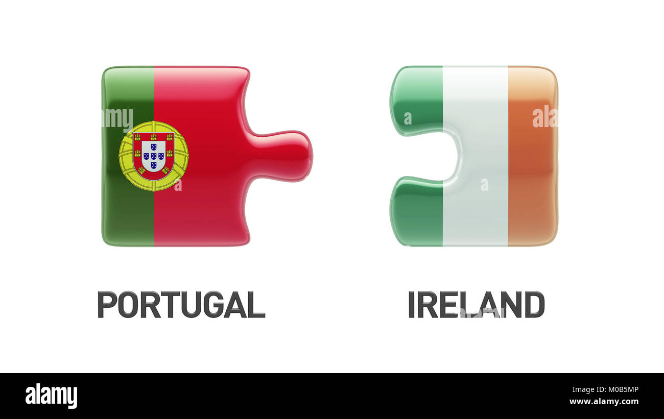 Portugal Ireland High Resolution Puzzle Concept Stock Photo - Alamy