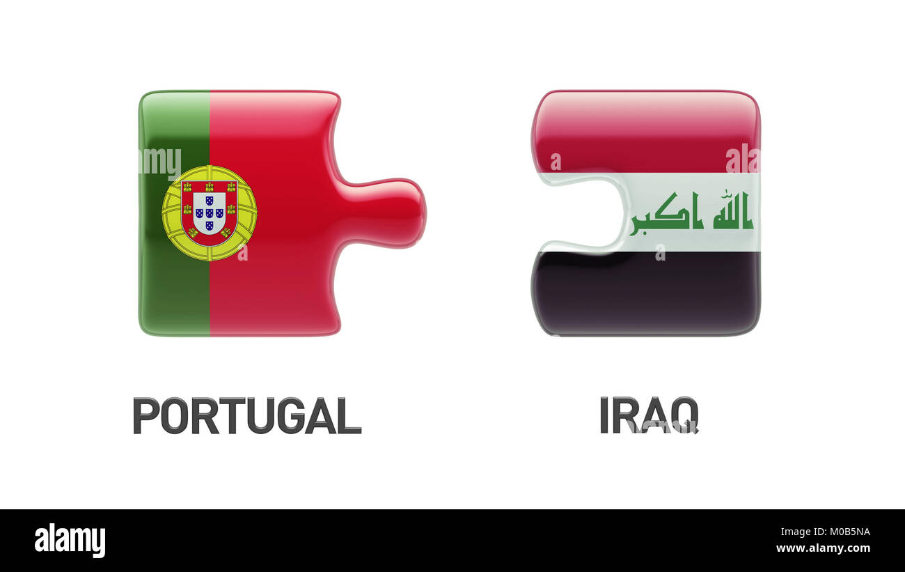 Portugal Iraq High Resolution Puzzle Concept Stock Photo - Alamy