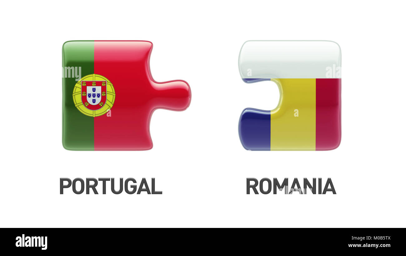Romania Portugal High Resolution Puzzle Concept Stock Photo - Alamy