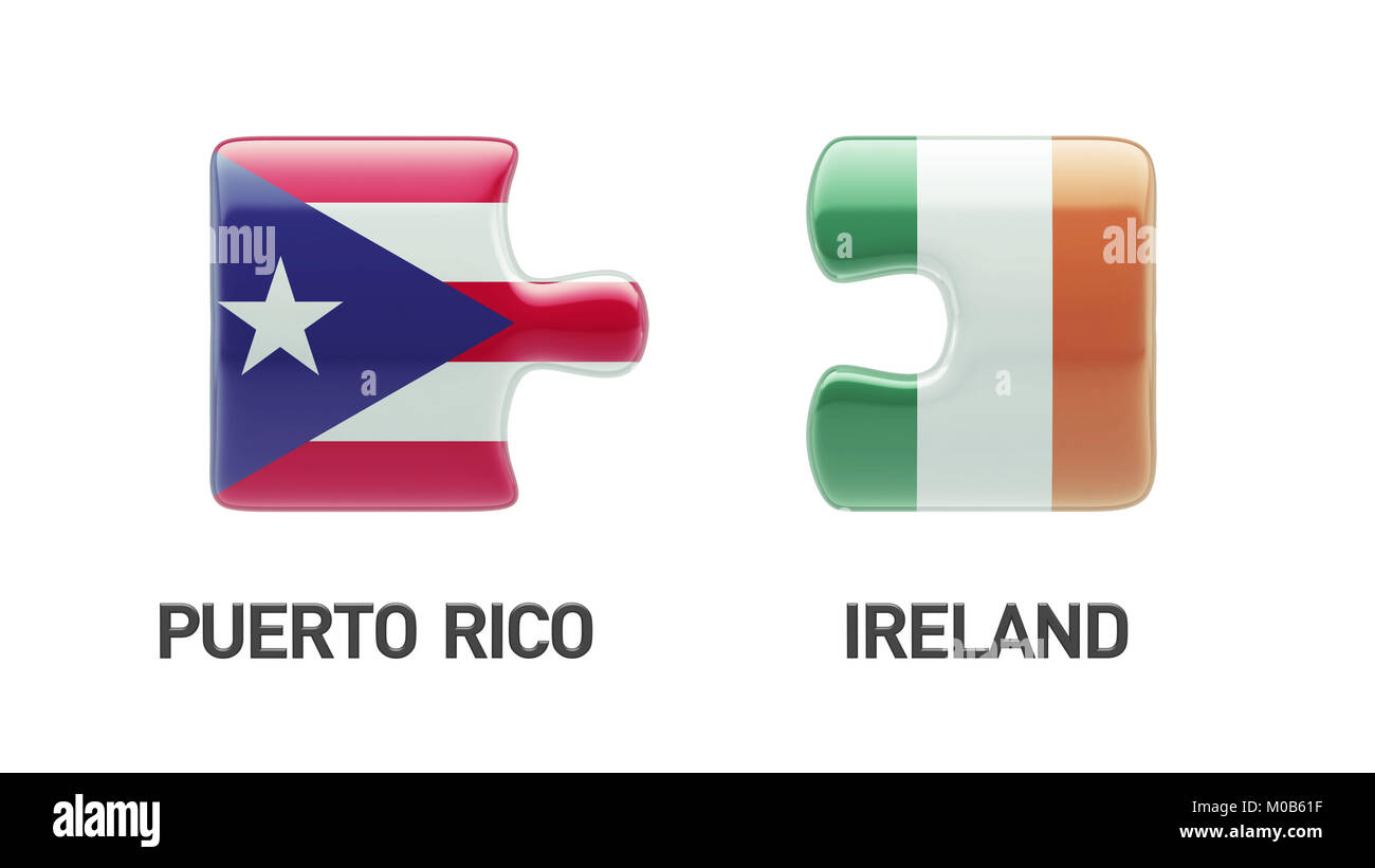 Puerto Rico Ireland High Resolution Puzzle Concept Stock Photo - Alamy