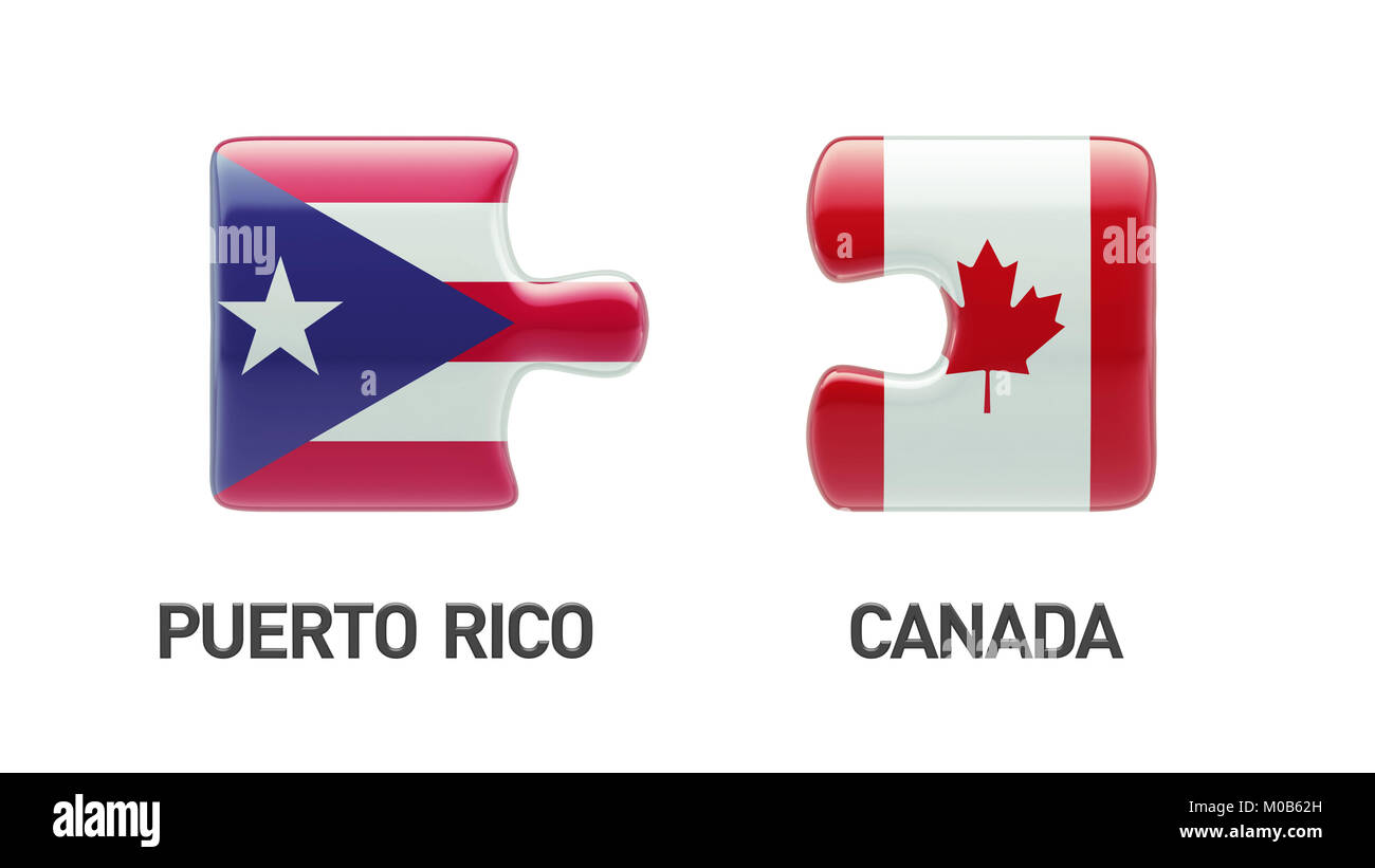 Puerto Rico Canada High Resolution Puzzle Concept Stock Photo - Alamy