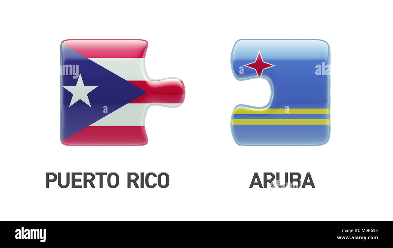 Puerto Rico Aruba High Resolution Puzzle Concept Stock Photo - Alamy