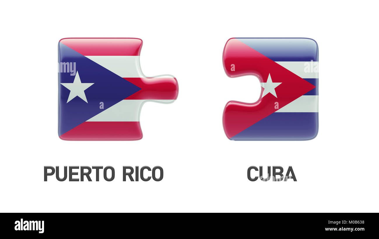 Puerto Rico Cuba High Resolution Puzzle Concept Stock Photo - Alamy