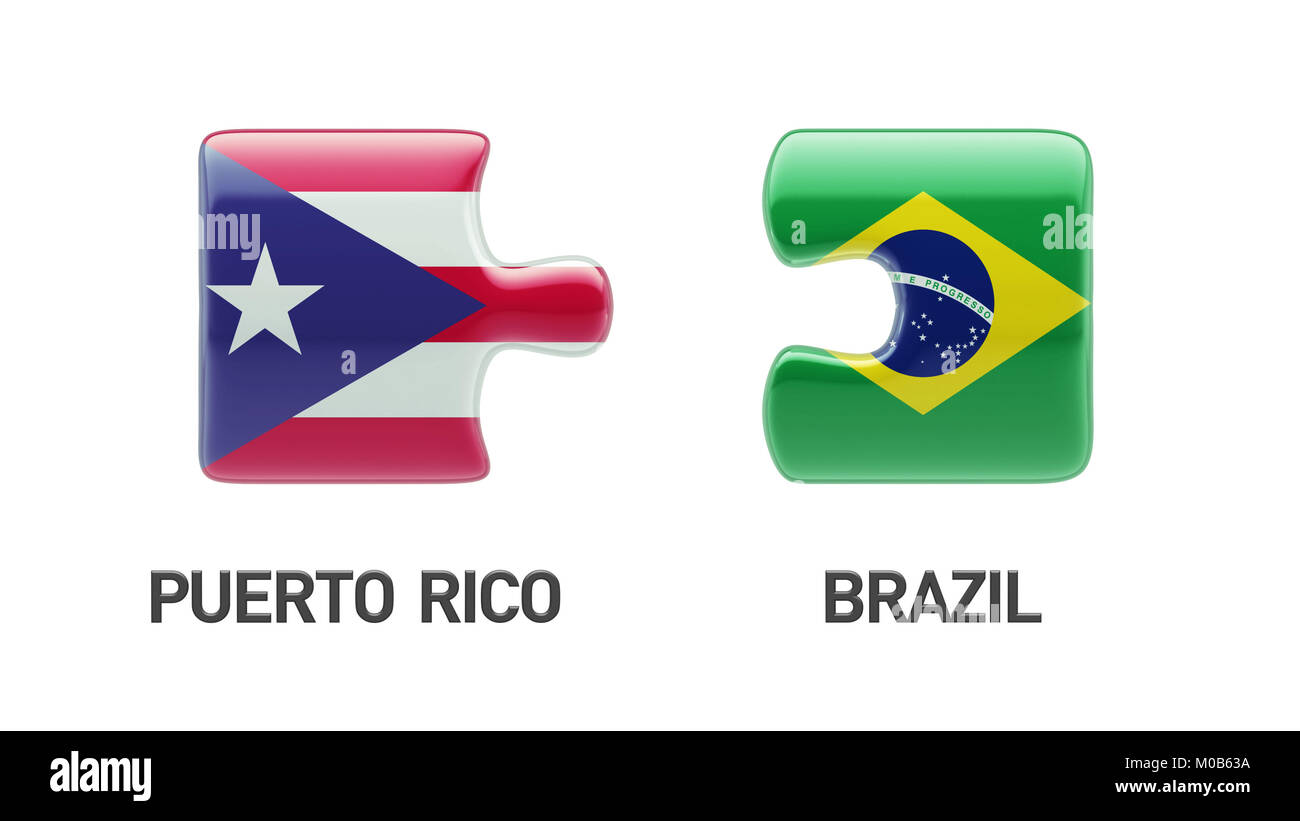 Puerto Rico Brazil High Resolution Puzzle Concept Stock Photo - Alamy
