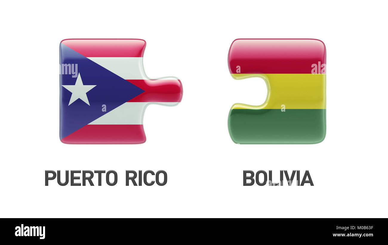 Puerto Rico Bolivia High Resolution Puzzle Concept Stock Photo - Alamy