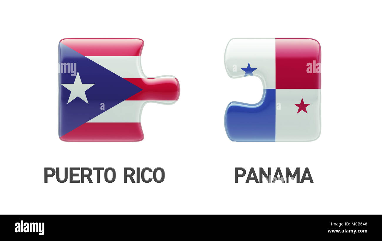 Panama puerto rico flag hi-res stock photography and images - Alamy