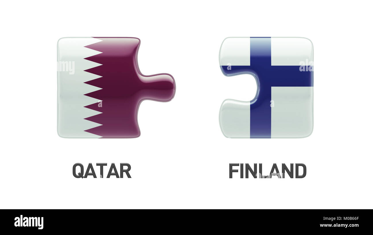 Qatar Finland High Resolution Puzzle Concept Stock Photo - Alamy