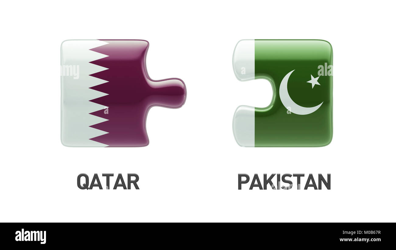 Qatar Pakistan High Resolution Puzzle Concept Stock Photo - Alamy